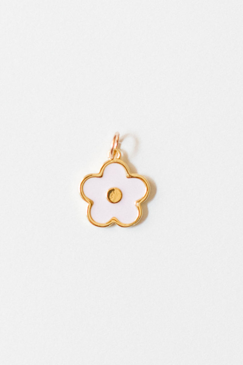 Pink Enamel Flower Charm – Our Spare Change