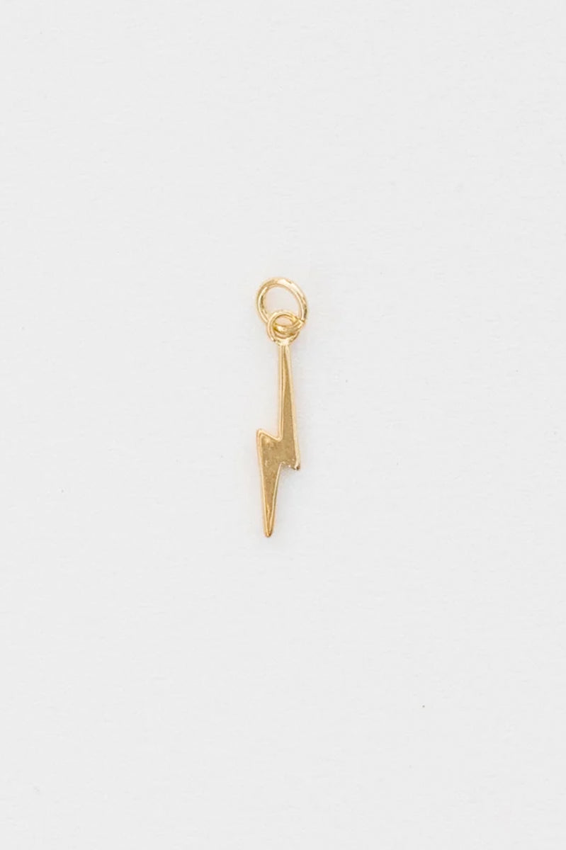 Small Gold Lightning Bolt Charm – Our Spare Change